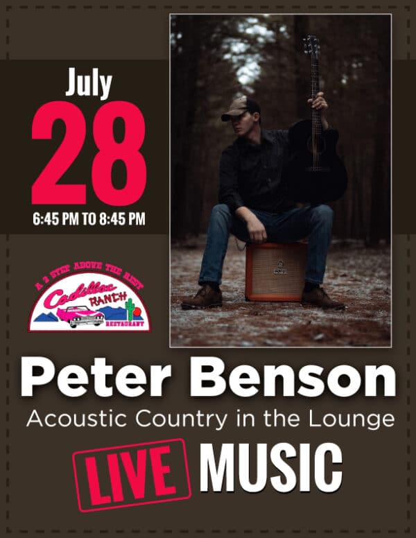 Peter Benson Acoustic Country - Live Music - July 28, 2023 - Cadillac ...