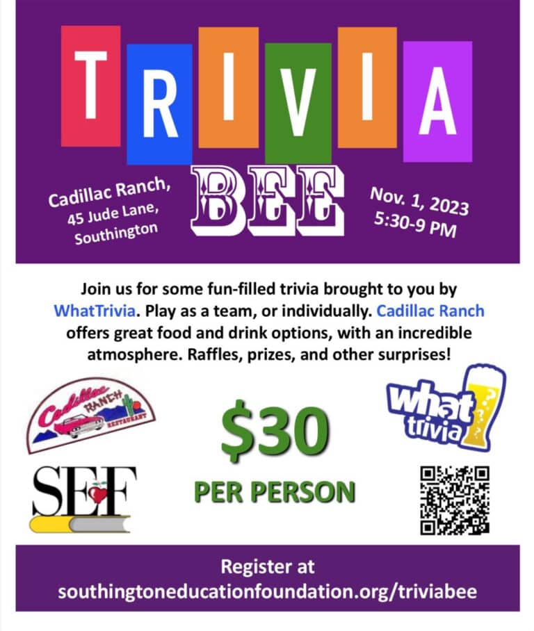 Southington Education Foundation 5th Annual Trivia Bee 2023 - Cadillac ...