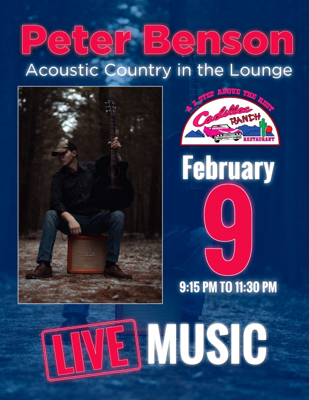 Peter Benson Acoustic Country - Live Music - Feb. 9, 2024 - Cadillac ...