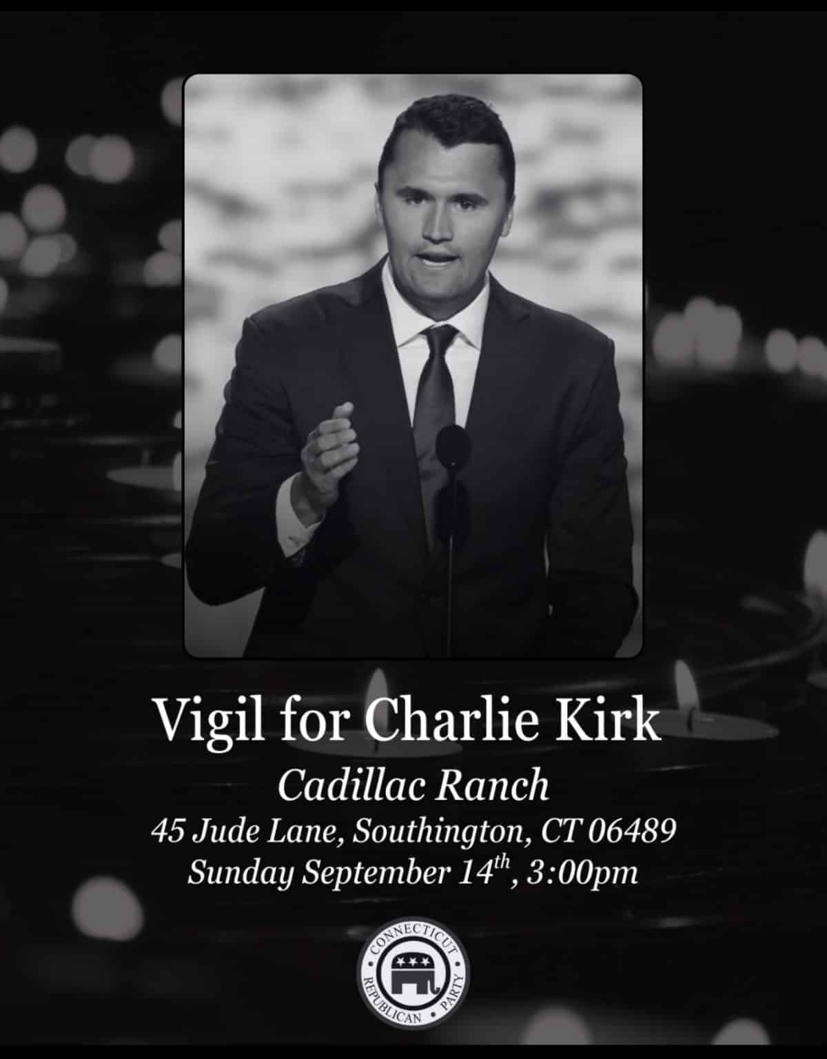 Vigil for Charlie Kirk at Cadillac Ranch - Cadillac Ranch Restaurant